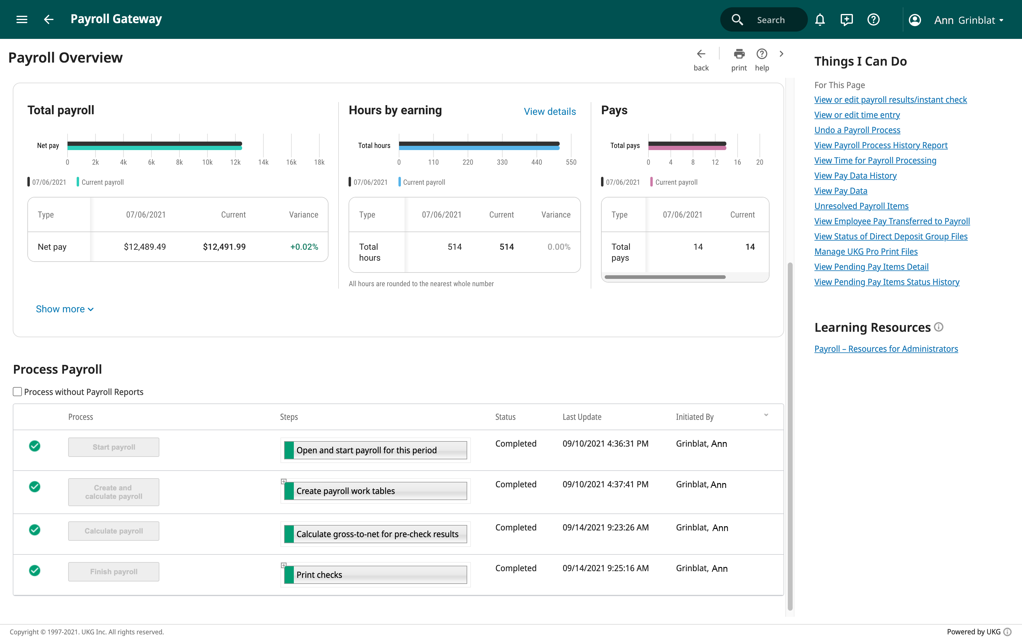 UKG Pro Smart Pay Analytics 9.28.21