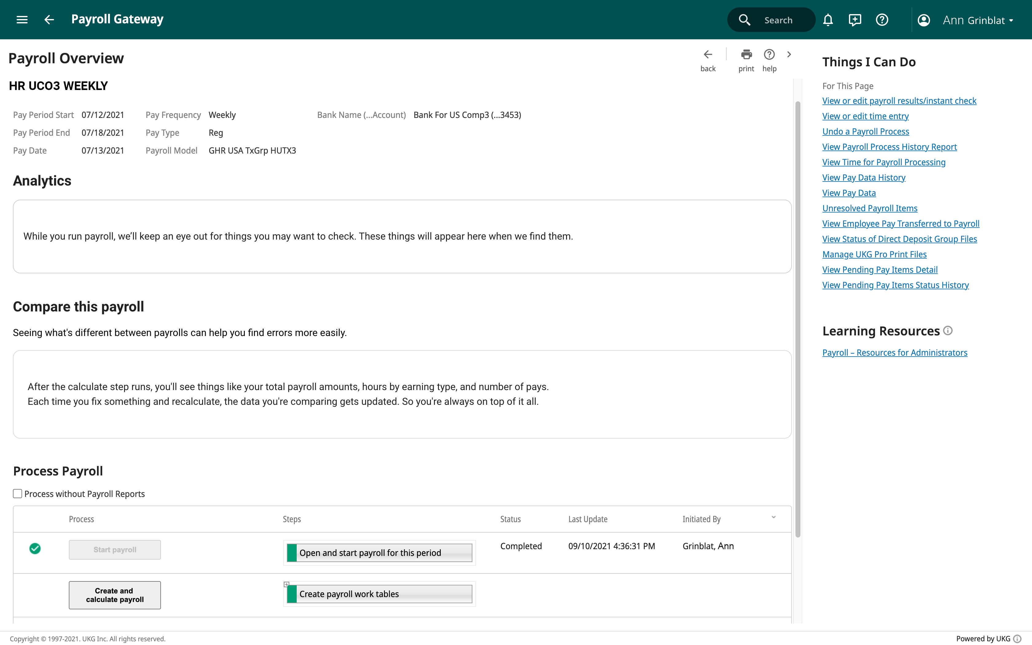UKG Pro Smart Pay Analytics 9.28.21