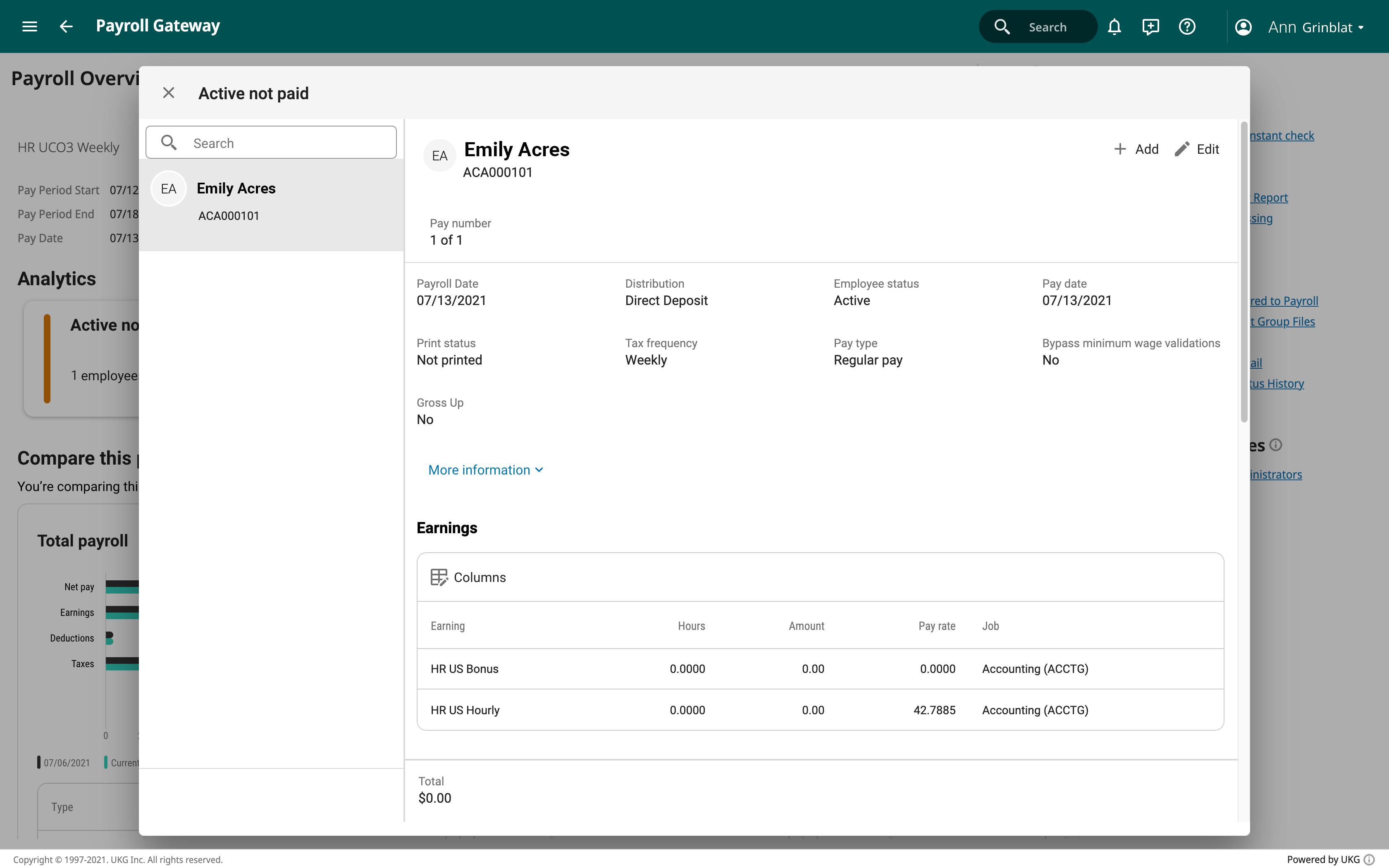 UKG Pro Smart Pay Analytics 9.28.21