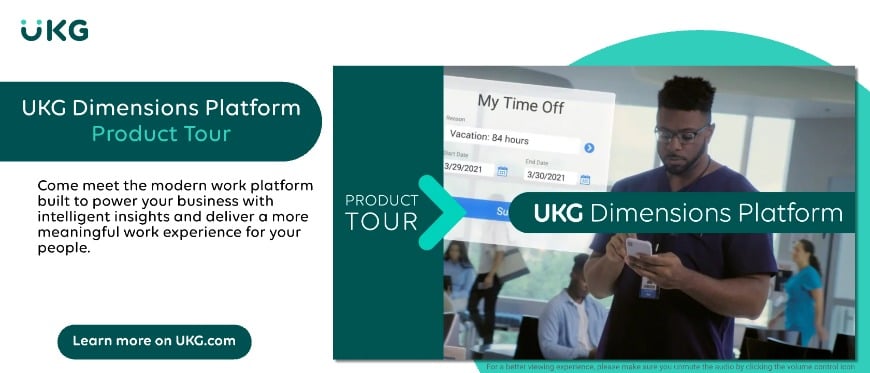 UKG Dimensions Platform Product Tour (Video)