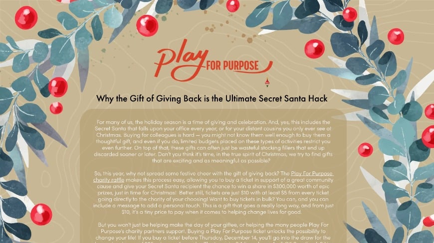 Play For Purpose - December 2023