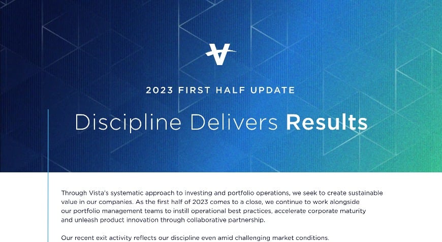 June 1H Review - Vista Exchange Vista Equity Partners, investing ...