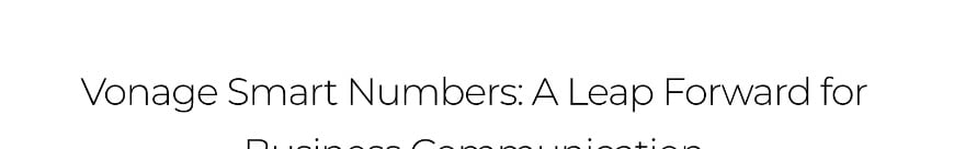 Smart Numbers Mobile