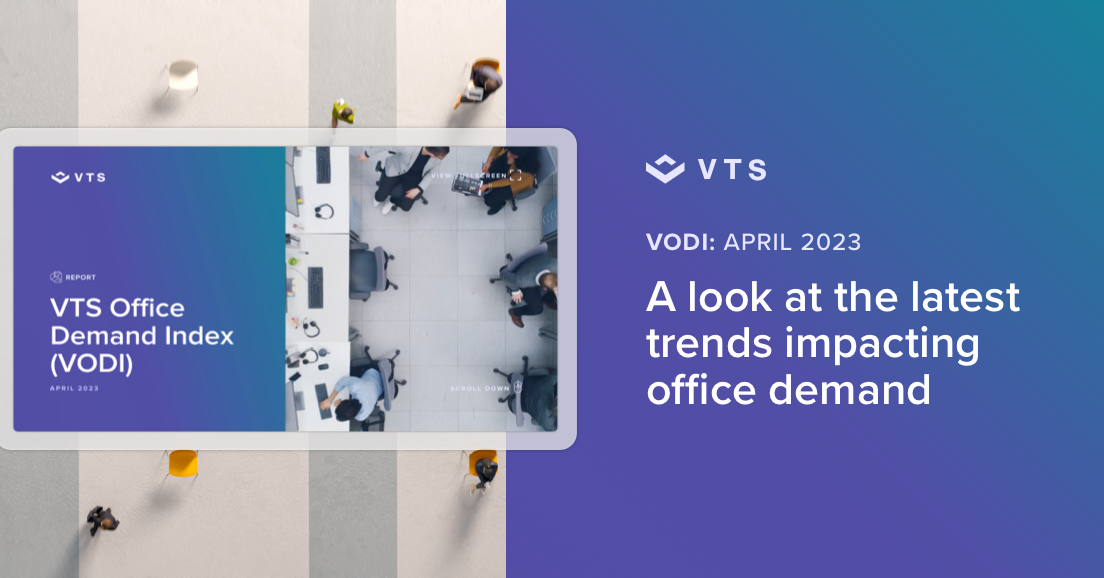 The April 2023 VTS Office Demand Index Report CRE market data ...