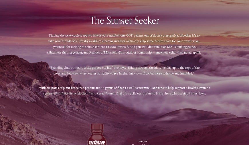 Evolve Quiz Results - Sunset Seeker