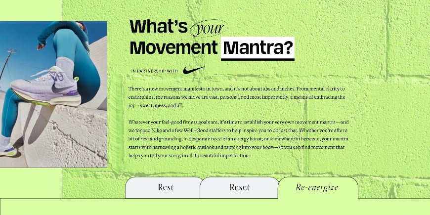 Nike - Movement Mantra - Re-energize