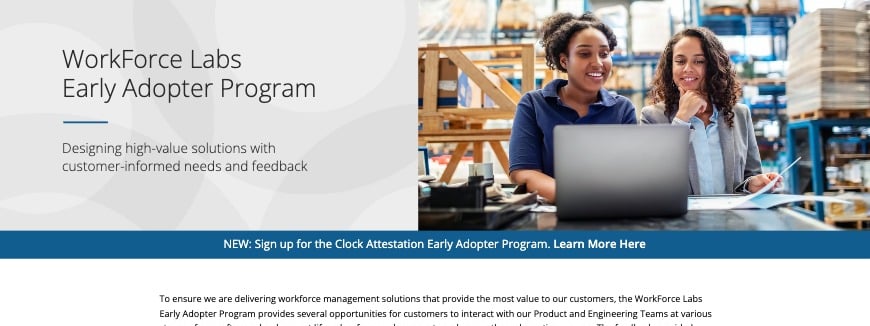 NA - WorkForce Labs Early Adopter Program