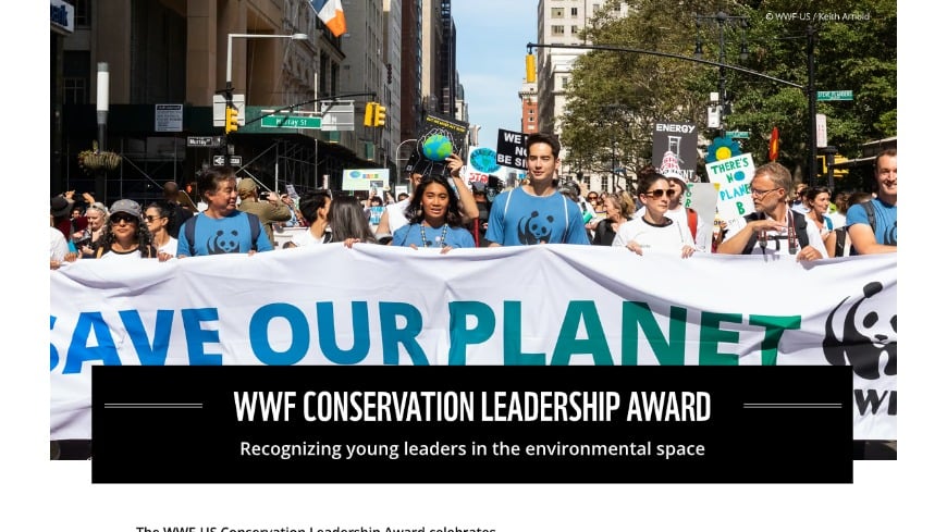 WWF-US Conservation Leadership Award Conservation, Award, Environmental ...