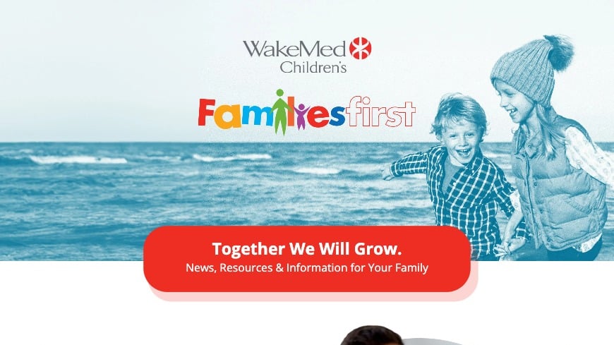 WakeMed Families First Landing Page